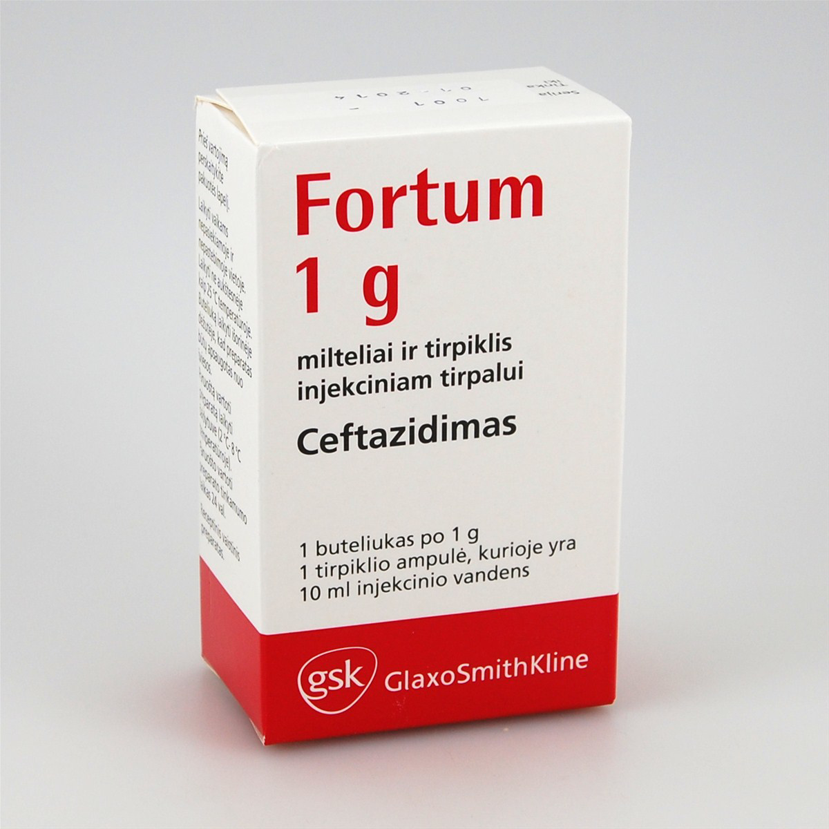 FORTUM, 1 g, milteliai ir tirpiklis injekciniam tirpalui, N1 | Gintarinė