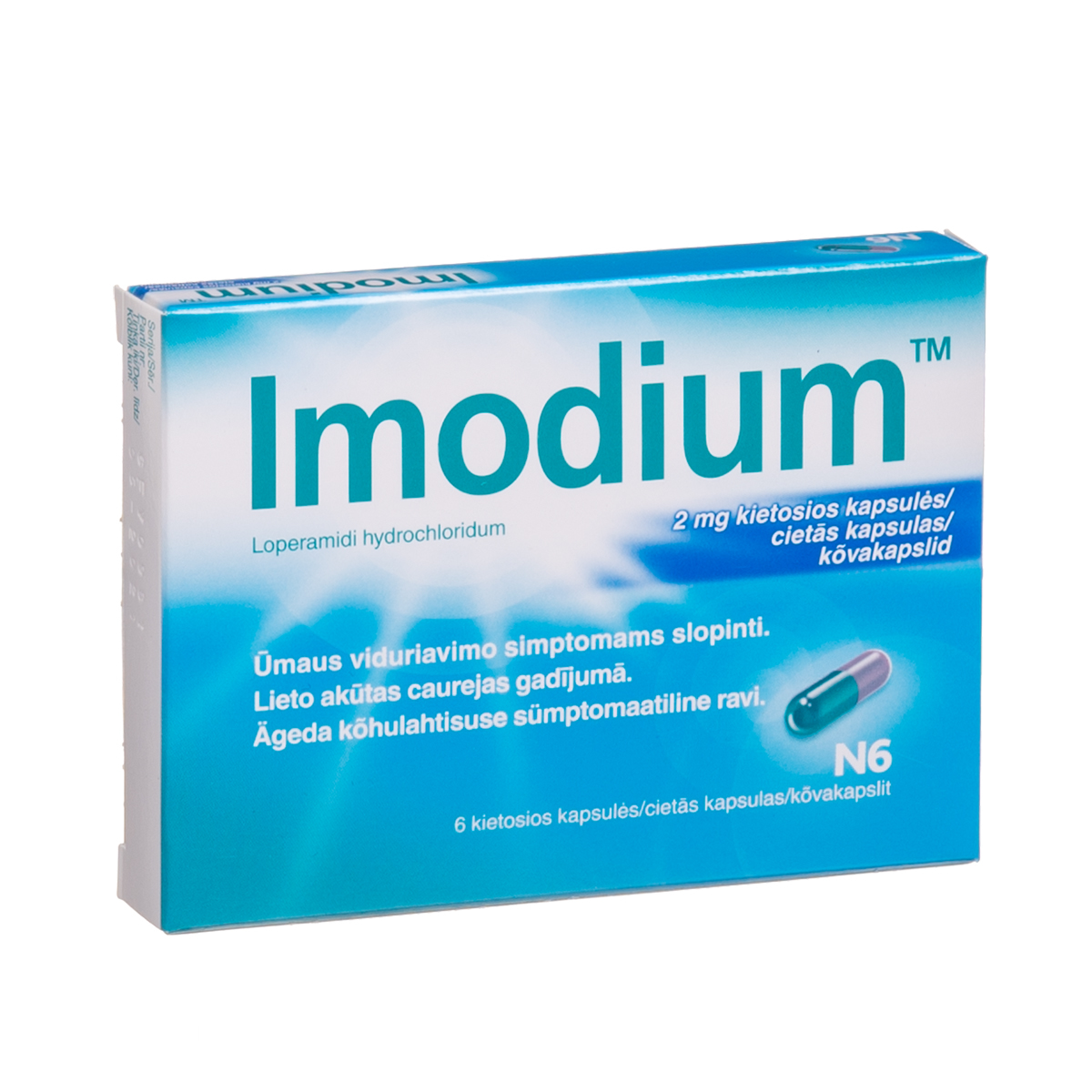 IMODIUM, 2 mg, kietosios kapsulės, N6 | Gintarinė