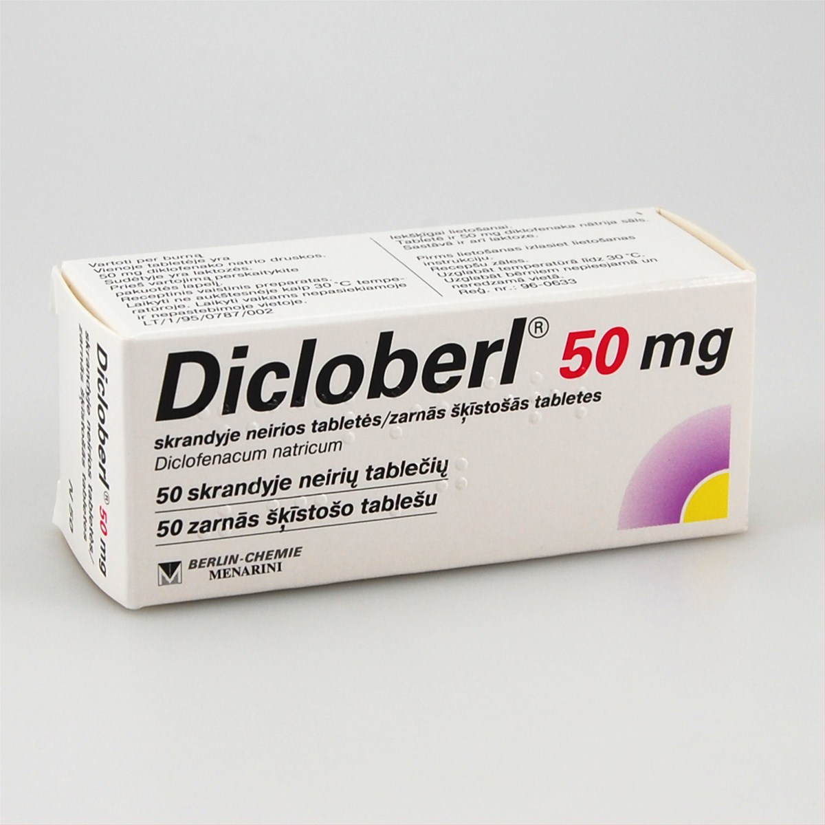 DICLOBERL, 50 mg, skrandyje neirios tabletės, N50 | Gintarinė