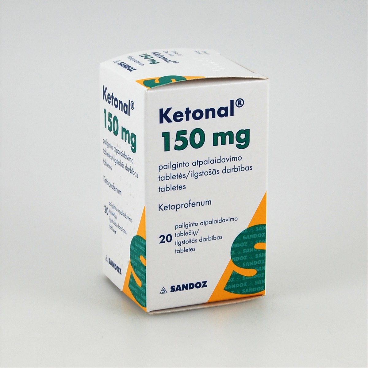 KETONAL, 150 mg, pailginto atpalaidavimo tabletės, N20 | Gintarinė