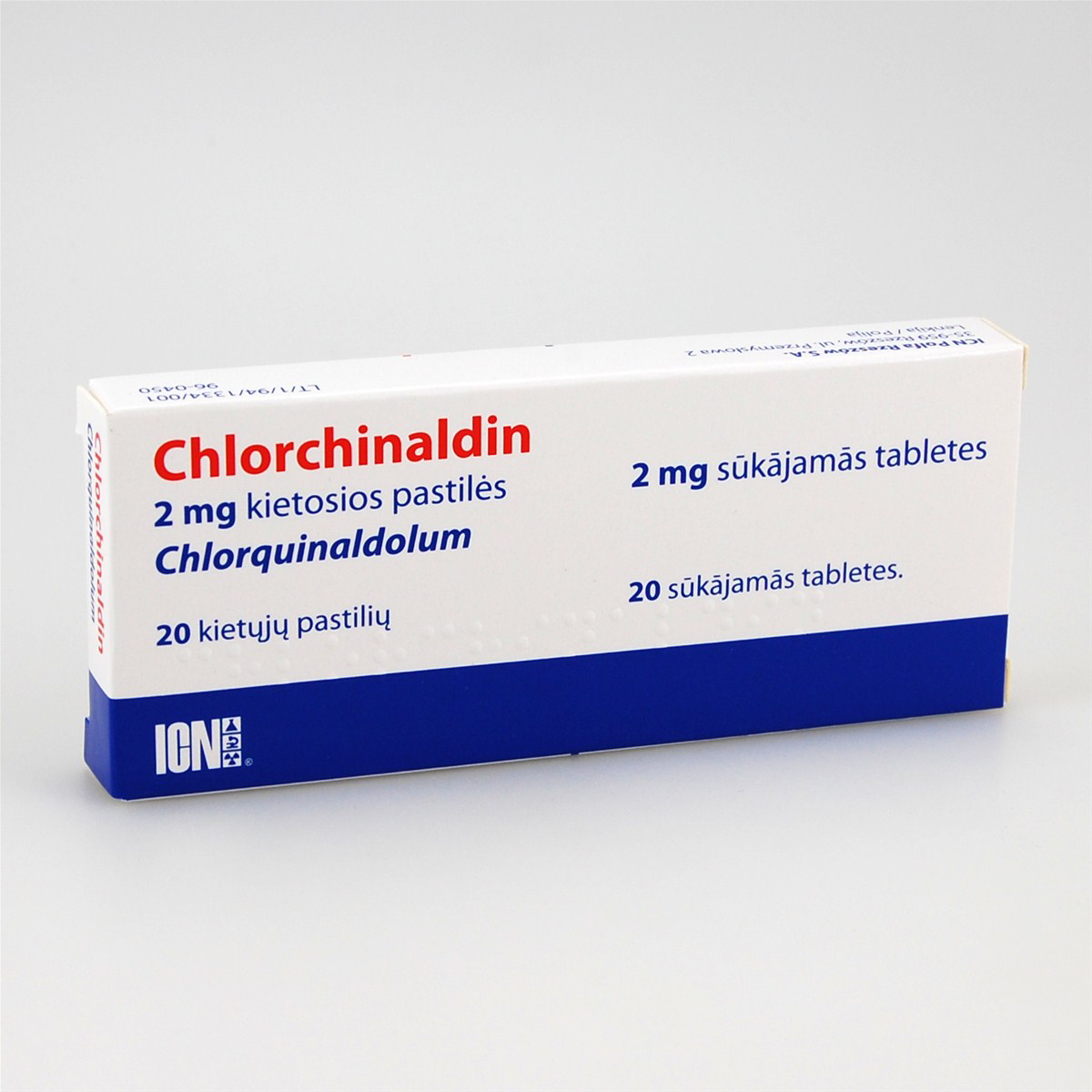 CHLORCHINALDIN, 2 mg, kietosios pastilės, N20 | Gintarinė