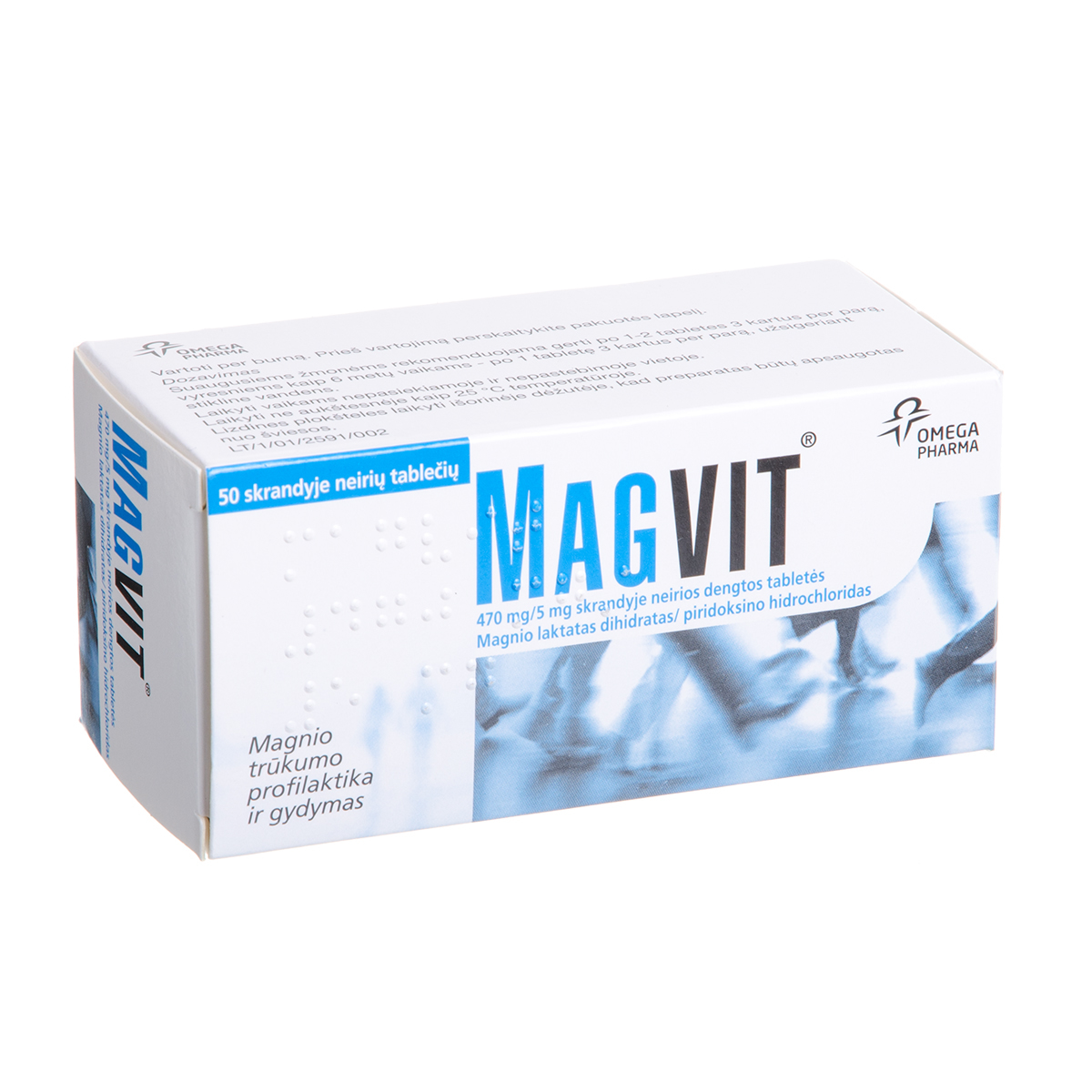 MAGVIT, 470 mg/5 mg, skrandyje neirios dengtos tabletės, N50 | Gintarinė