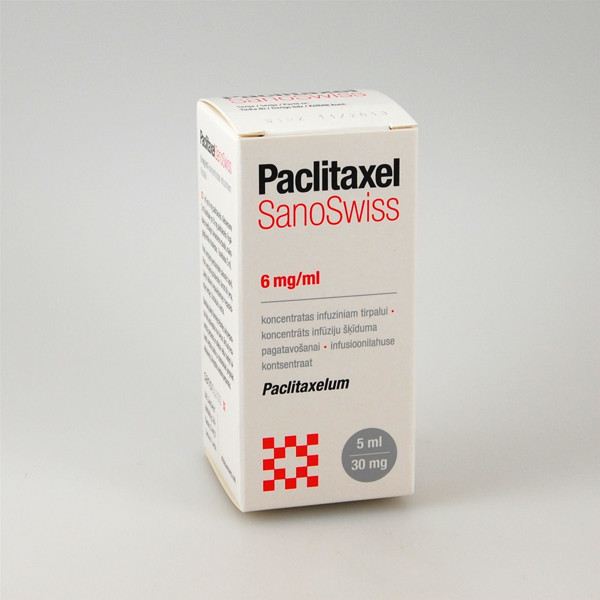 PACLITAXEL SANOSWISS, 6 mg/ml, koncentratas infuziniam tirpalui, N1 ...