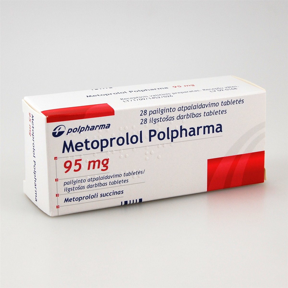METOPROLOL POLPHARMA, 95 mg, pailginto atpalaidavimo tabletės, N28 ...
