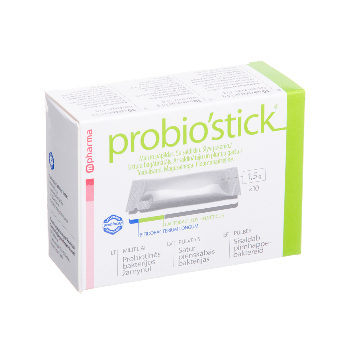 PROBIO'STICK, probiotikas, 1,5 g, 10 vnt. | Gintarinė