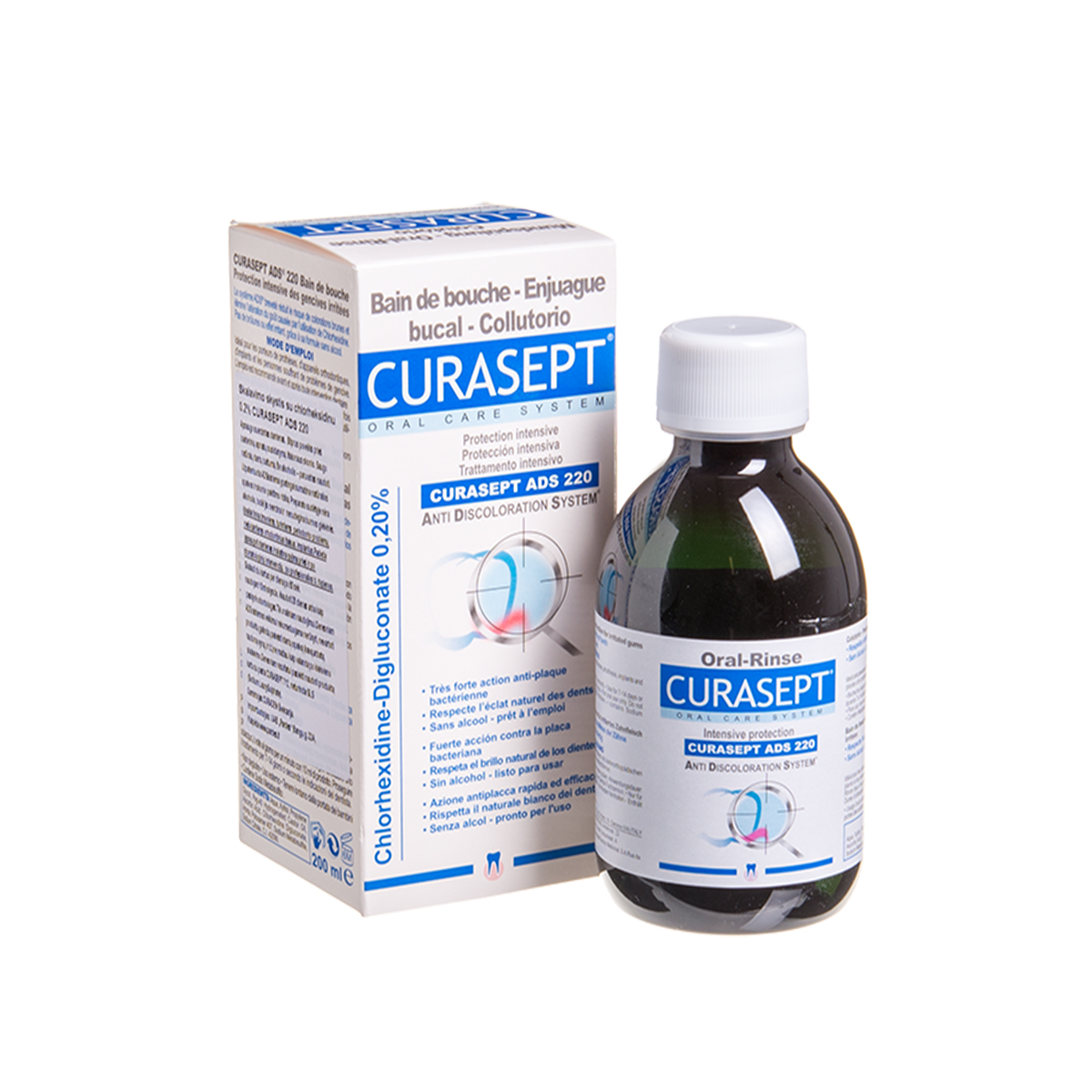CURASEPT ADS 220, burnos skalavimo skystis, 200 ml | Gintarinė