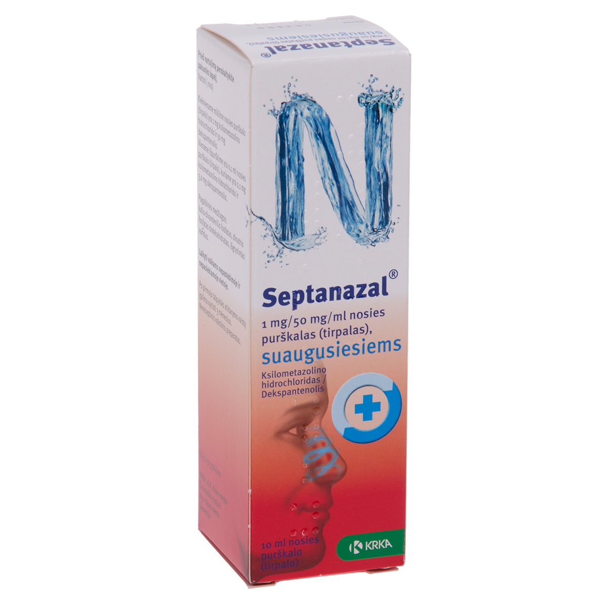 SEPTANAZAL, 1 mg/50 mg/ml, nosies purškalas (tirpalas), suaugusiesiems ...