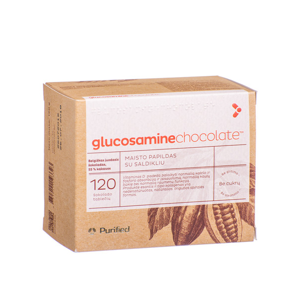 PURIFIED GLUCOSAMINECHOCOLATE, 120 tablečių | Gintarinė vaistinė
