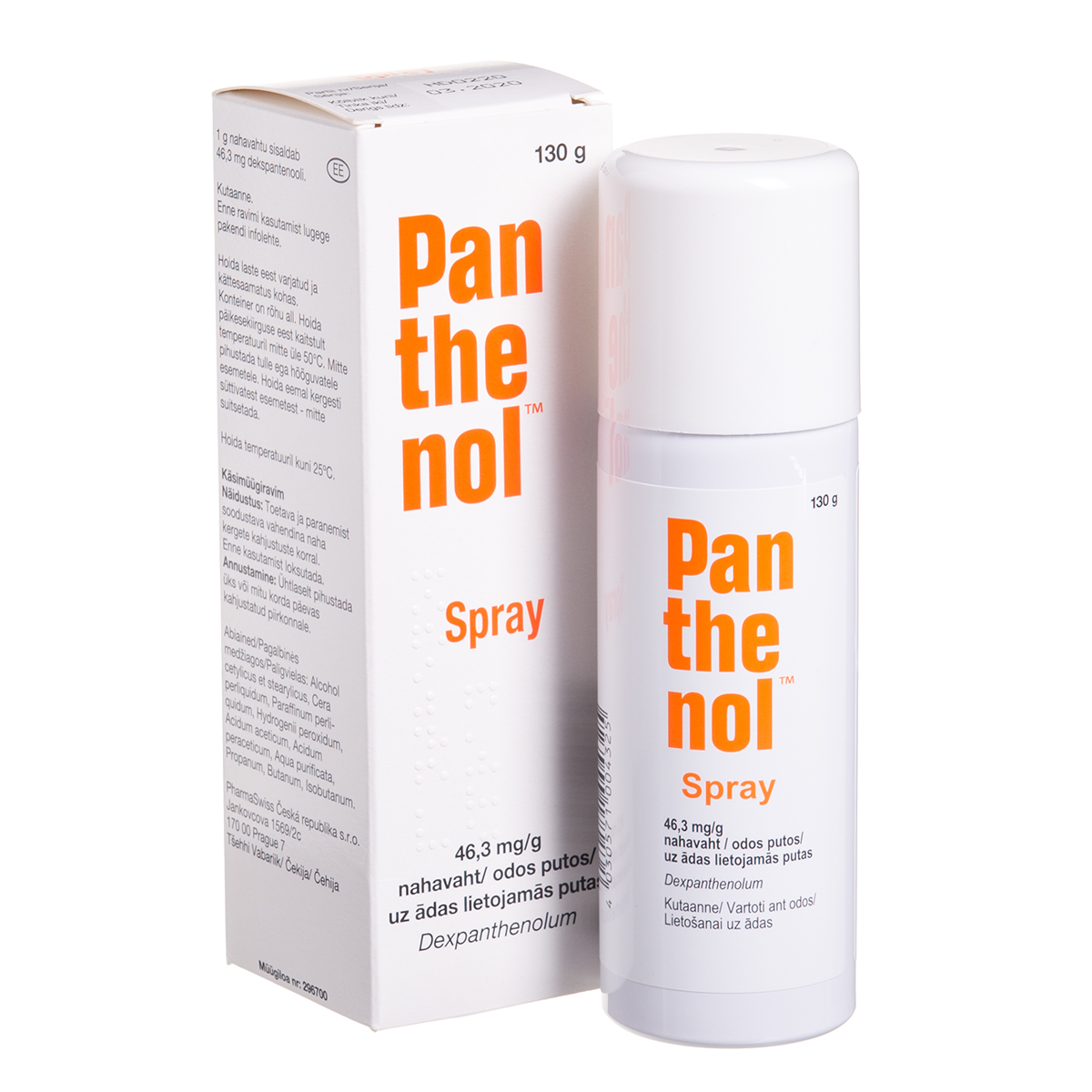 PANTHENOL SPRAY, 46,3 mg/g, odos putos, 130 g | Gintarinė