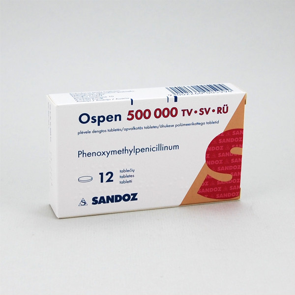 OSPEN, 500 000 TV, plėvele dengtos tabletės, N12 | Gintarinė vaistinė