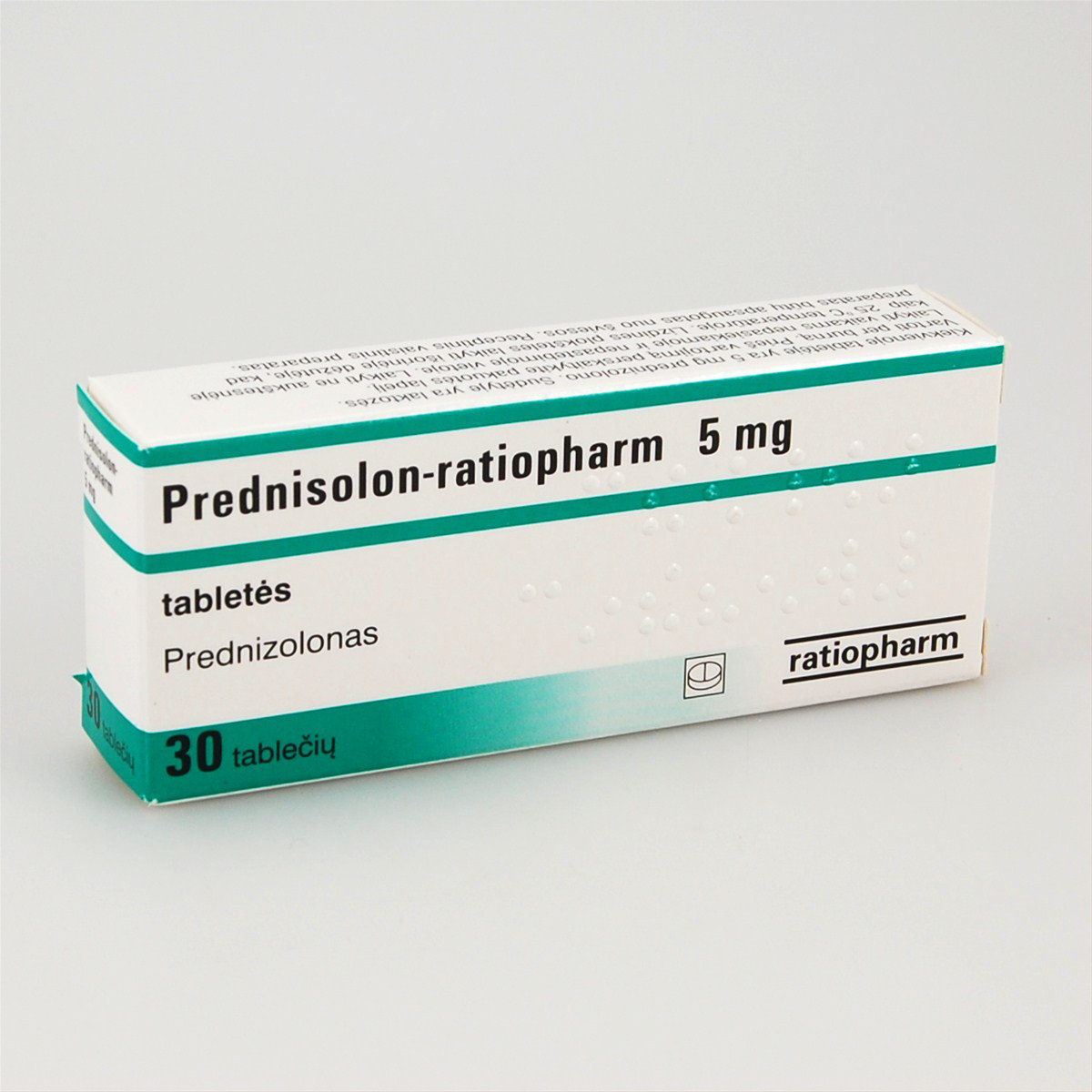 PREDNISOLON-RATIOPHARM, 5 mg, tabletės, N30 | Gintarinė