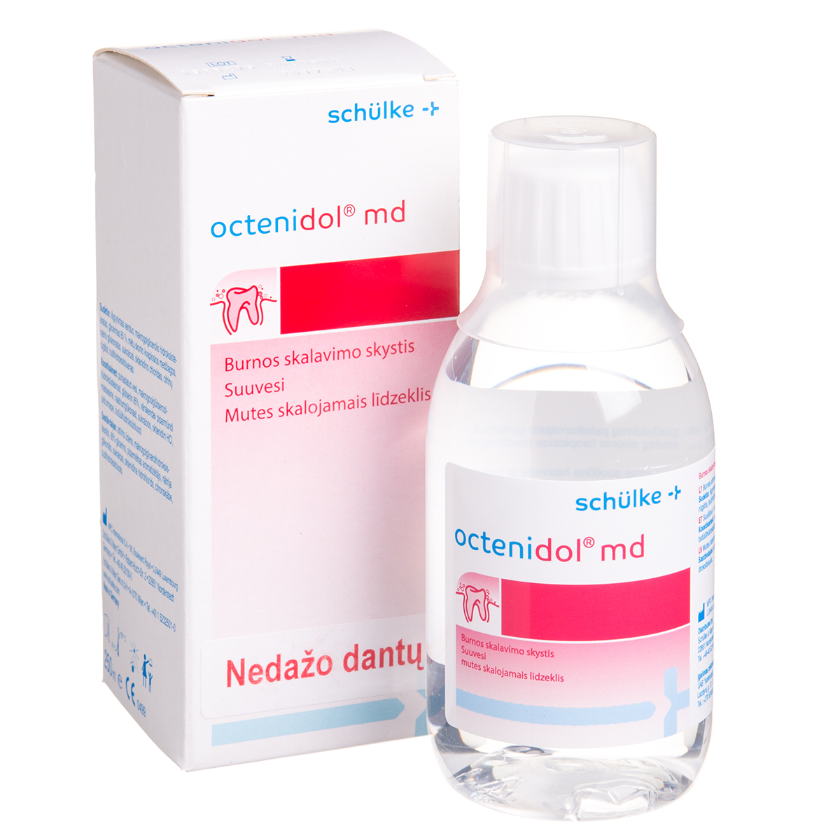 SCHULKE OCTENIDOL, burnos skalavimo skystis, 250 ml | Gintarinė