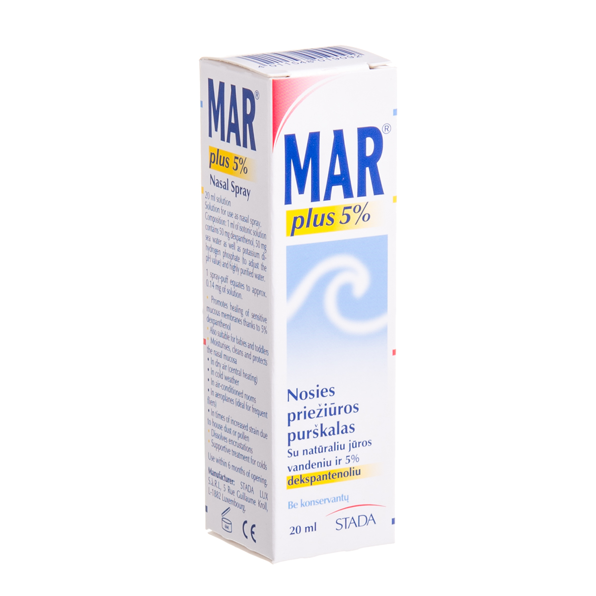 STADA MAR PLUS, nosies purškalas, 5 %, 20 ml | Gintarinė