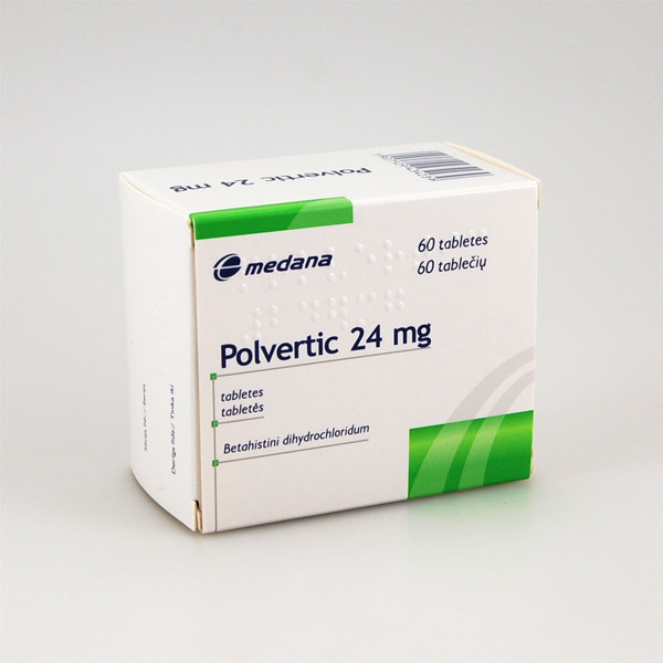 POLVERTIC, 24 mg, tabletės, N60 | Gintarinė vaistinė