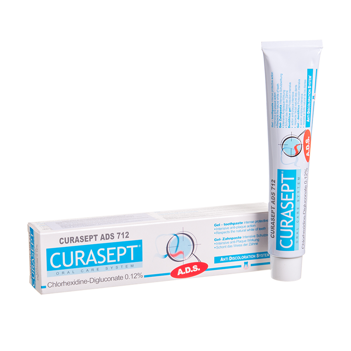 CURASEPT ADS 712, dantų pasta su chlorheksidinu, 0,12%, 75 ml | Gintarinė