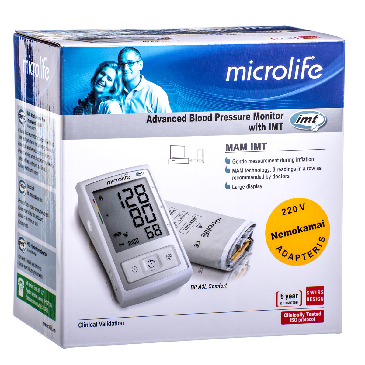 MICROLIFE COMFORT BPA3L, automatinis kraujospūdžio matuoklis | Gintarinė