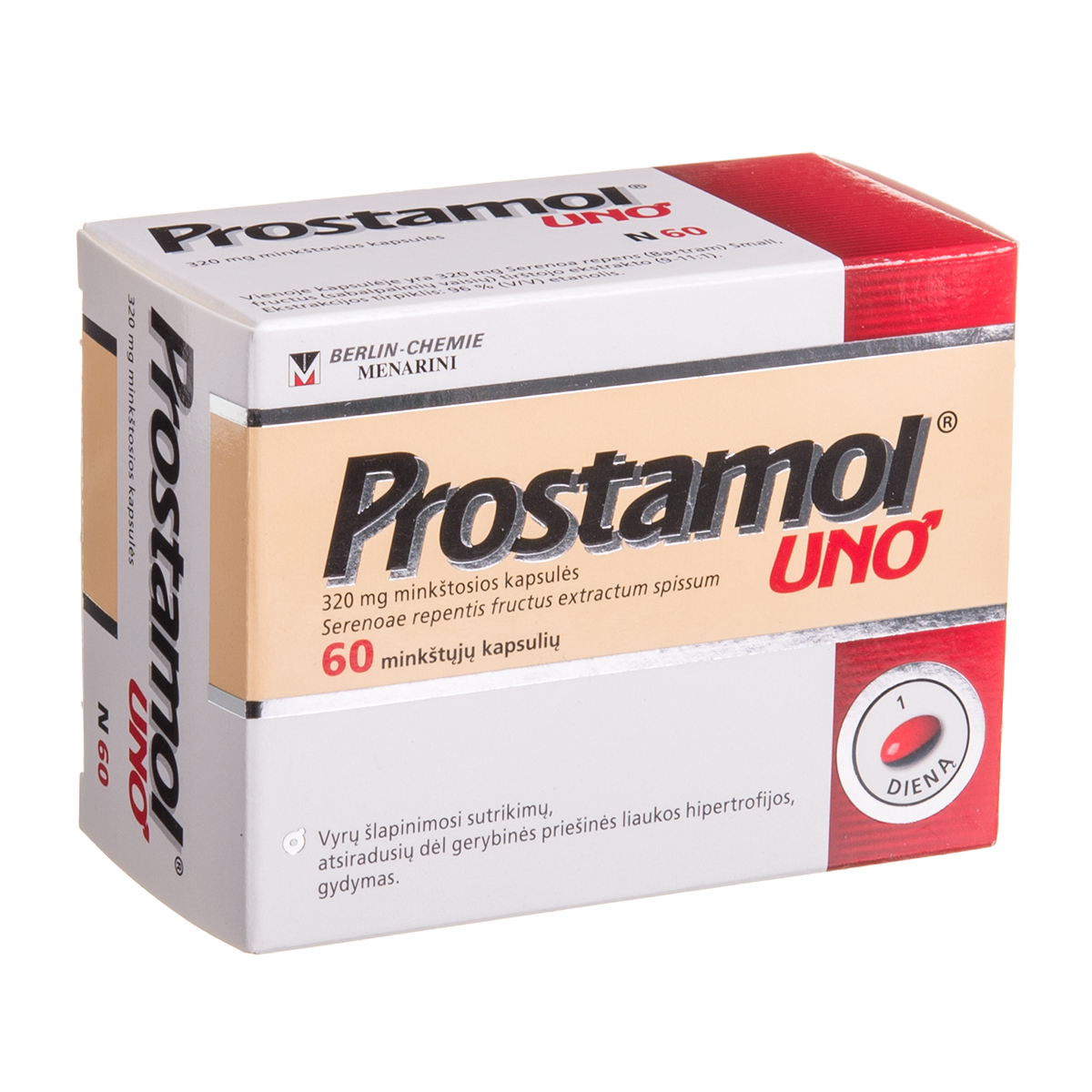 PROSTAMOL UNO, 320 mg, minkštosios kapsulės, N60 | Gintarinė