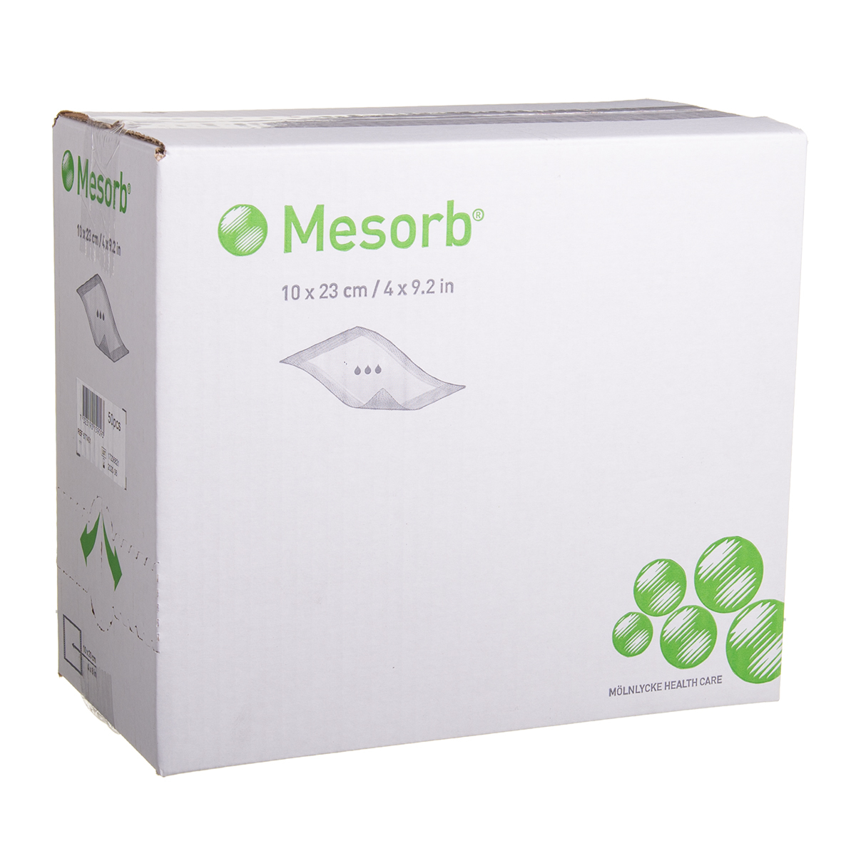 MESORB, tvarstis, 10 cm x 23 cm, absorbuojantis, 50 vnt. | Gintarinė