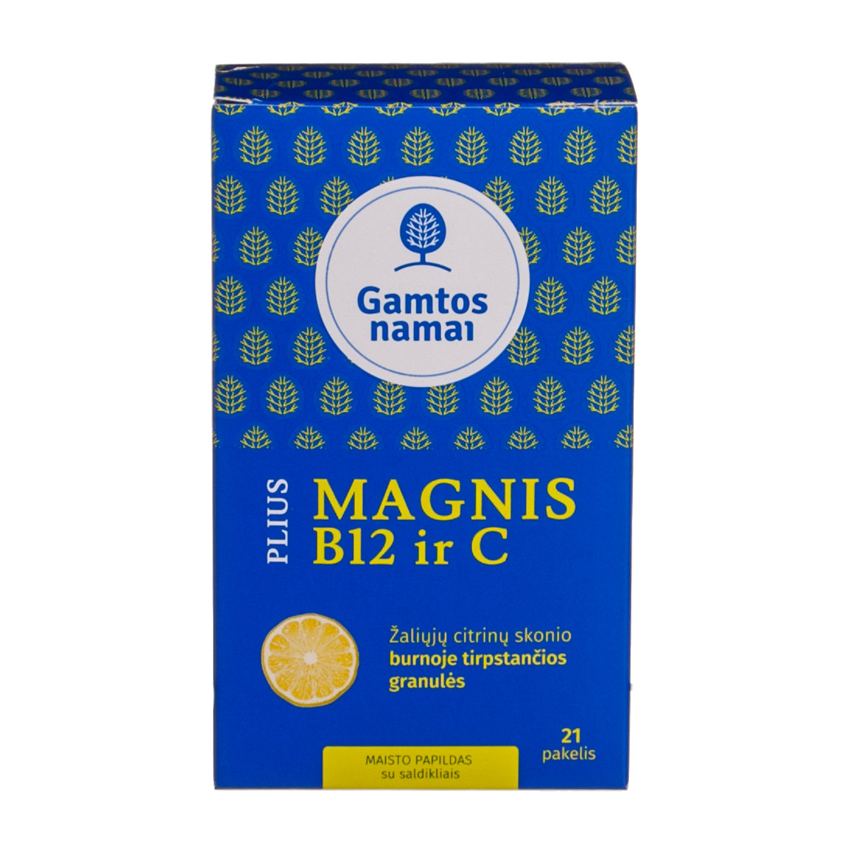 GAMTOS NAMAI MAGNIS PLIUS B12 IR C, burnoje tirpstančios granulės, 21 ...