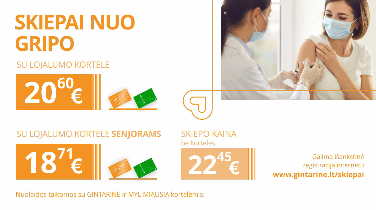 Skiepai nuo gripo | Gintarinė vaistinė