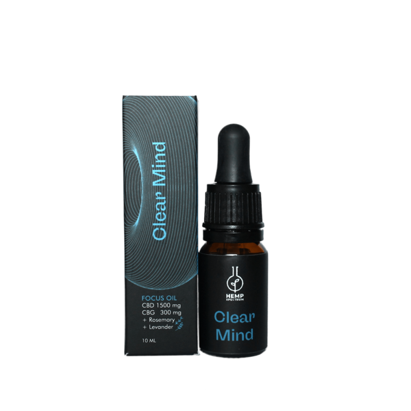 HEMP SPECTRUM BALTICS kanapių 15% CBD + 3% CBG aliejus CLEAR MIND, 10 ml | Gintarinė vaistinė