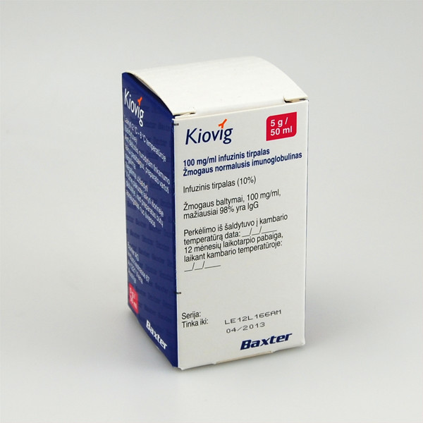 KIOVIG, 100 mg/ml, infuzinis tirpalas, 5 g/50 ml | Gintarinė vaistinė